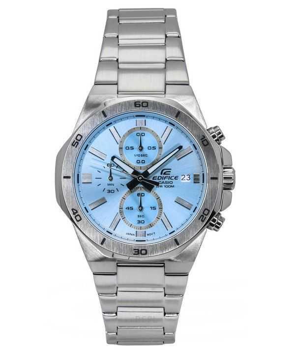Casio Edifice Standard Chronograph Analog Stainless Steel Blue Dial Qu